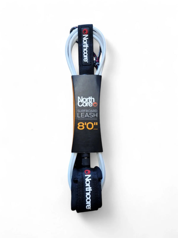 Northcore 8'0 Surfboard Leash White - Bob Gnarly Surf
